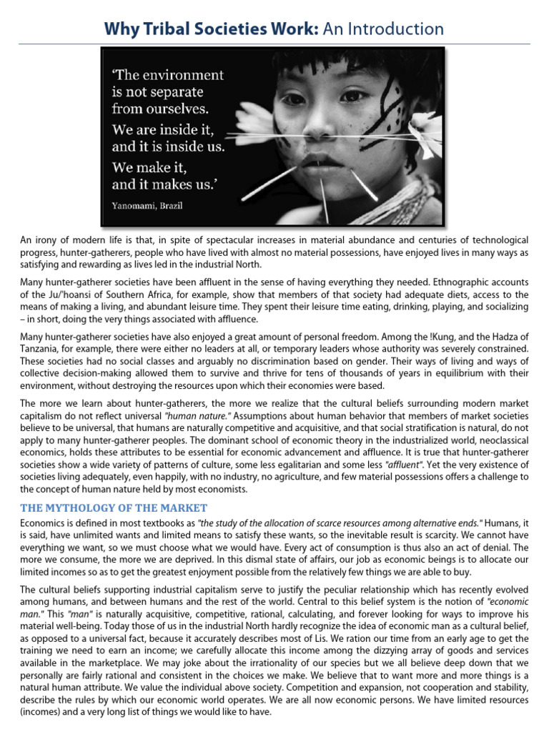 Understanding Hunter-Gatherer Societies | PDF | Economics | Society