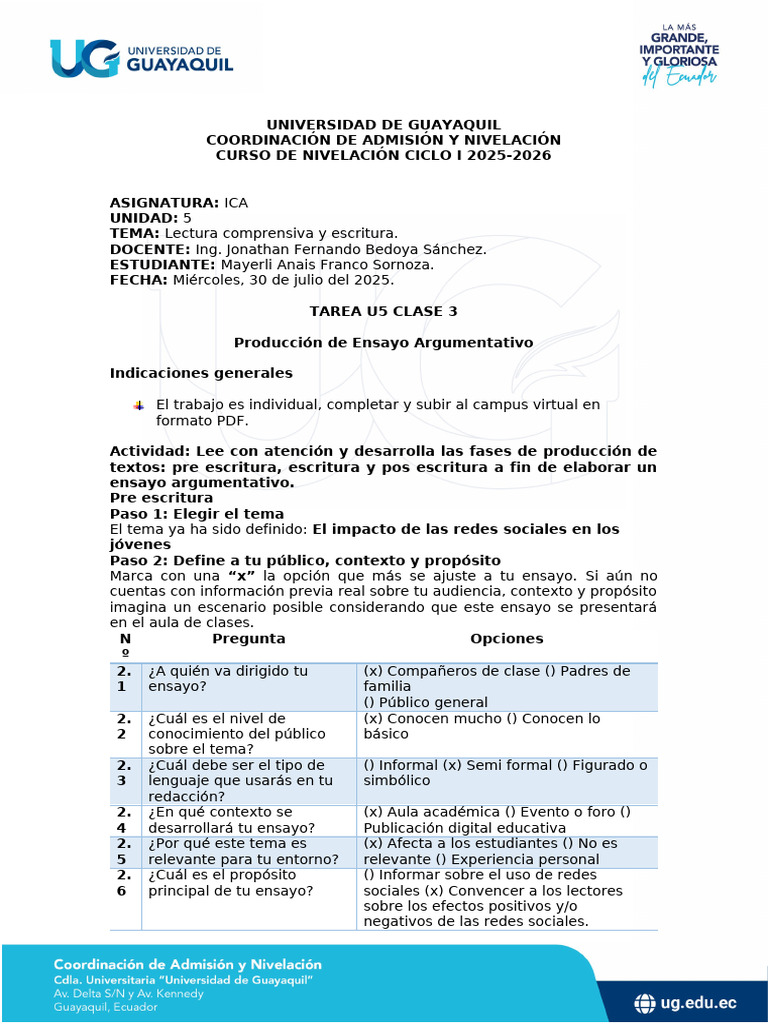 Ensayo sobre redes sociales y jóvenes | PDF | Ensayos | Redes sociales