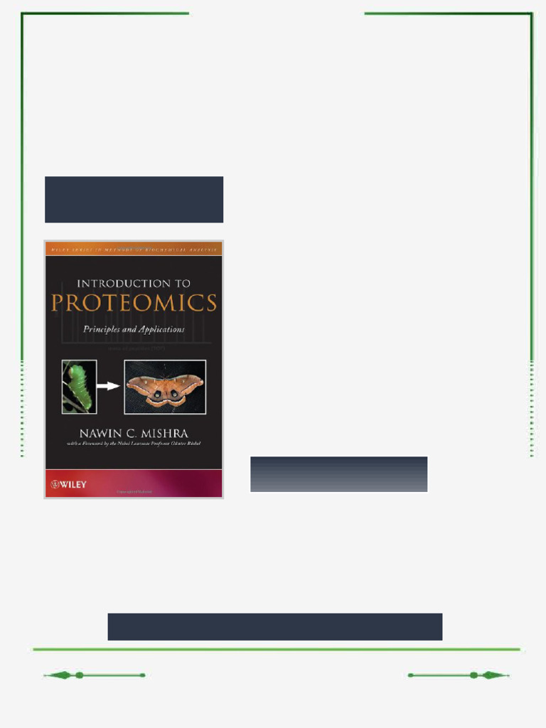 Introduction to Proteomics Principles and Applications Methods of ...