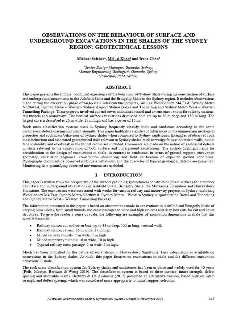Ashfield Shale Rock Tunnel | PDF | Sedimentary Rock | Fault (Geology)
