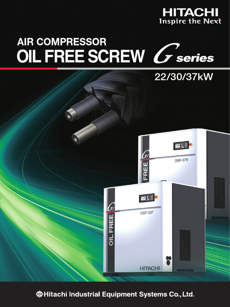 Hitachi 22/30/37kW Air Compressors | PDF | Energy Conservation | Usb