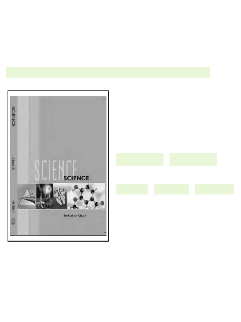 Science Ncert Of Class 10 Ncert - ebook and textbook resources | PDF