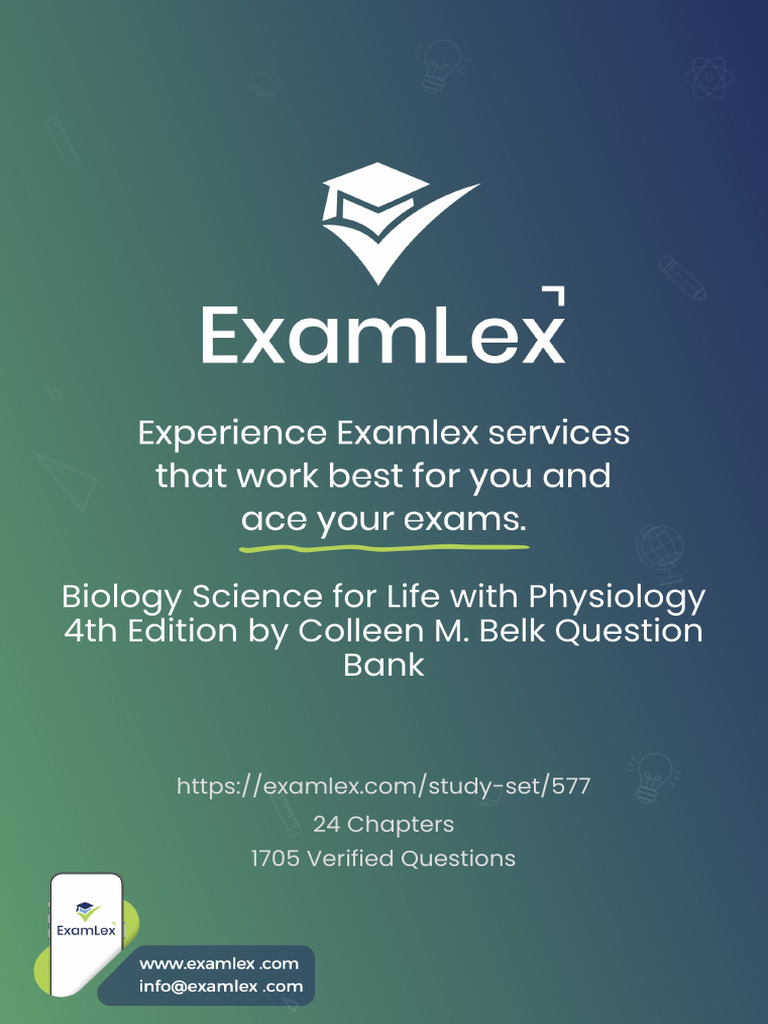 Biology Science for Life With Physiology 4th Edition by Colleen M. Belk ...