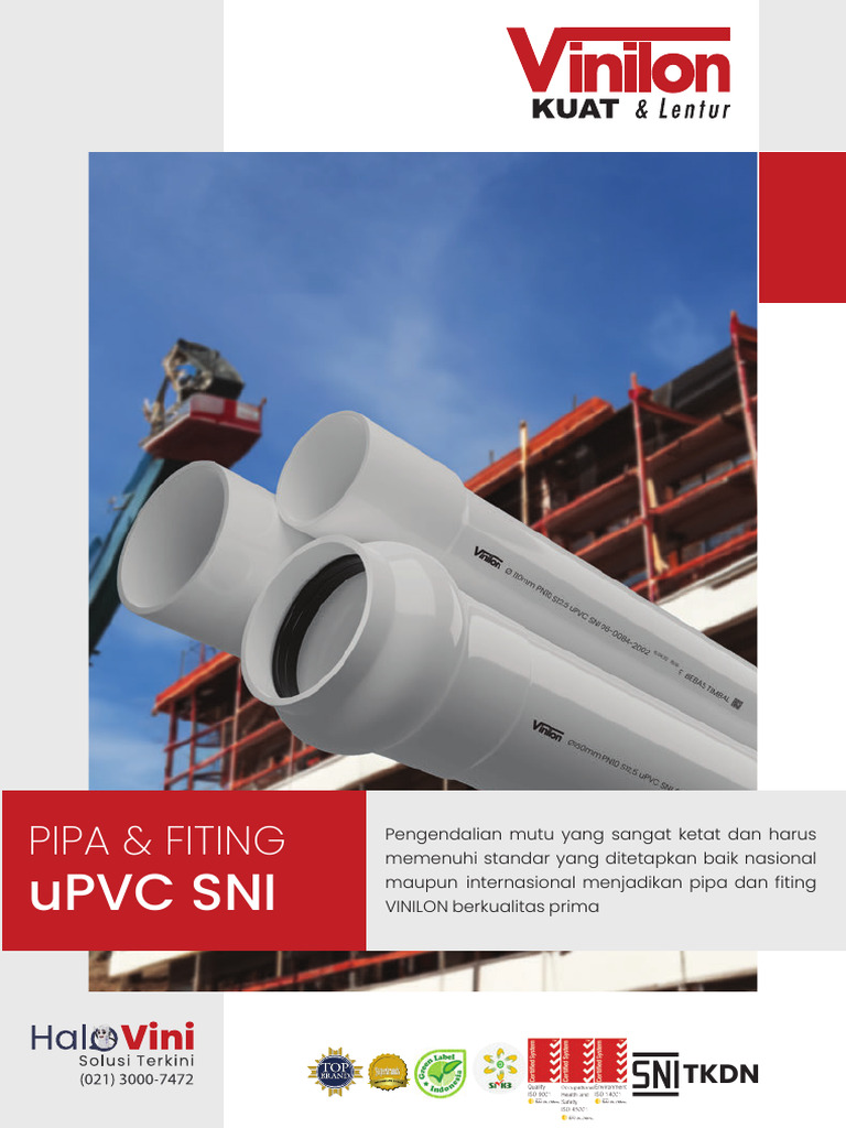 Pipa dan Fitting uPVC Berkualitas SNI | PDF