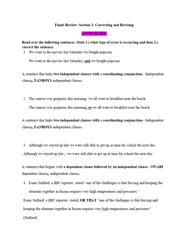 Sentence Correction and Revision Guide | PDF | Grammar | Syntax
