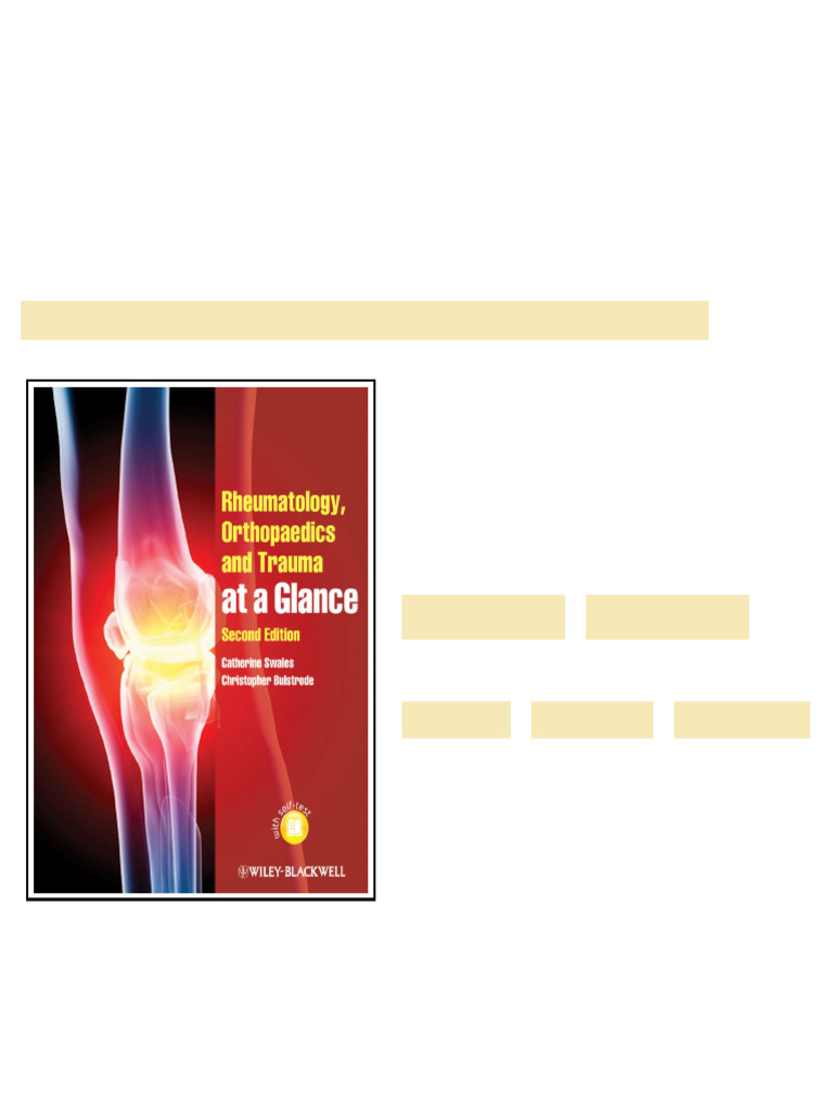 Rheumatology Orthopaedics and Trauma at a Glance 2nd Swales Catherine ...