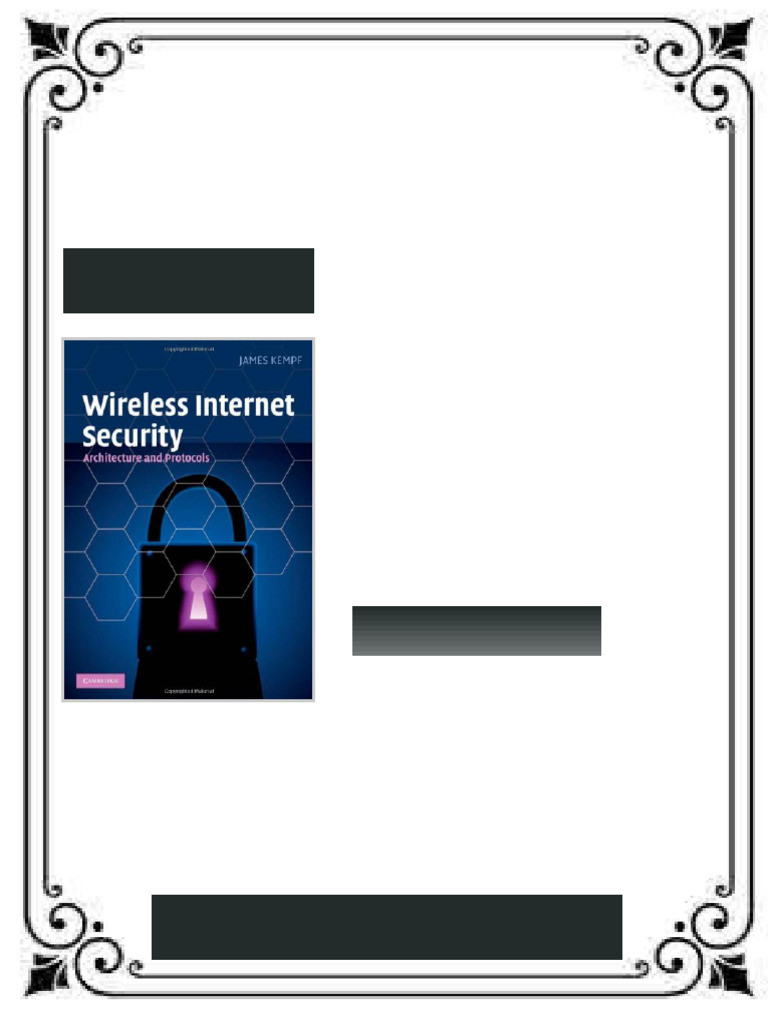 Wireless Internet Security Architecture and Protocols 1st Edition James Kempf ebook complete ...
