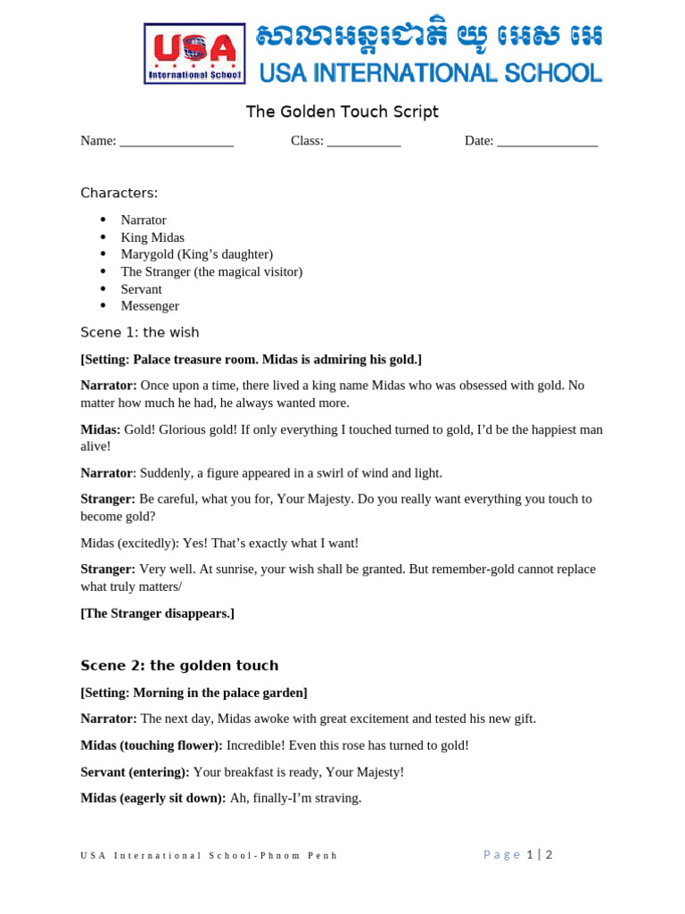 G7-G9 (the Golden Touch Script) | PDF