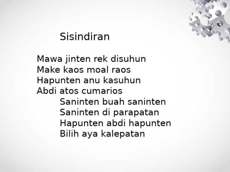 Lagu Sisindiran | PDF