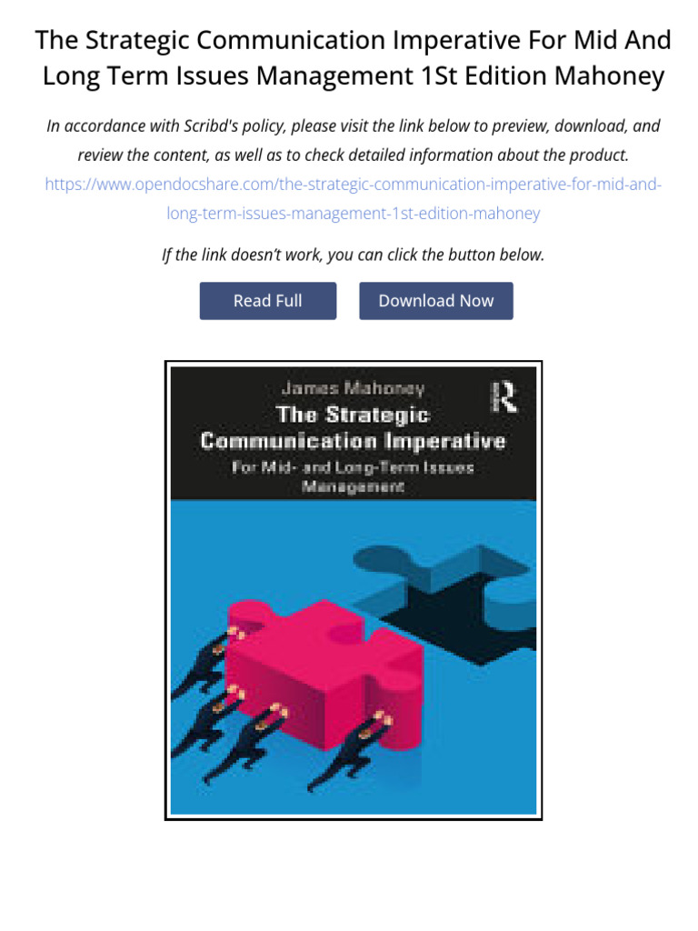 The Strategic Communication Imperative For Mid and Long Term Issues ...