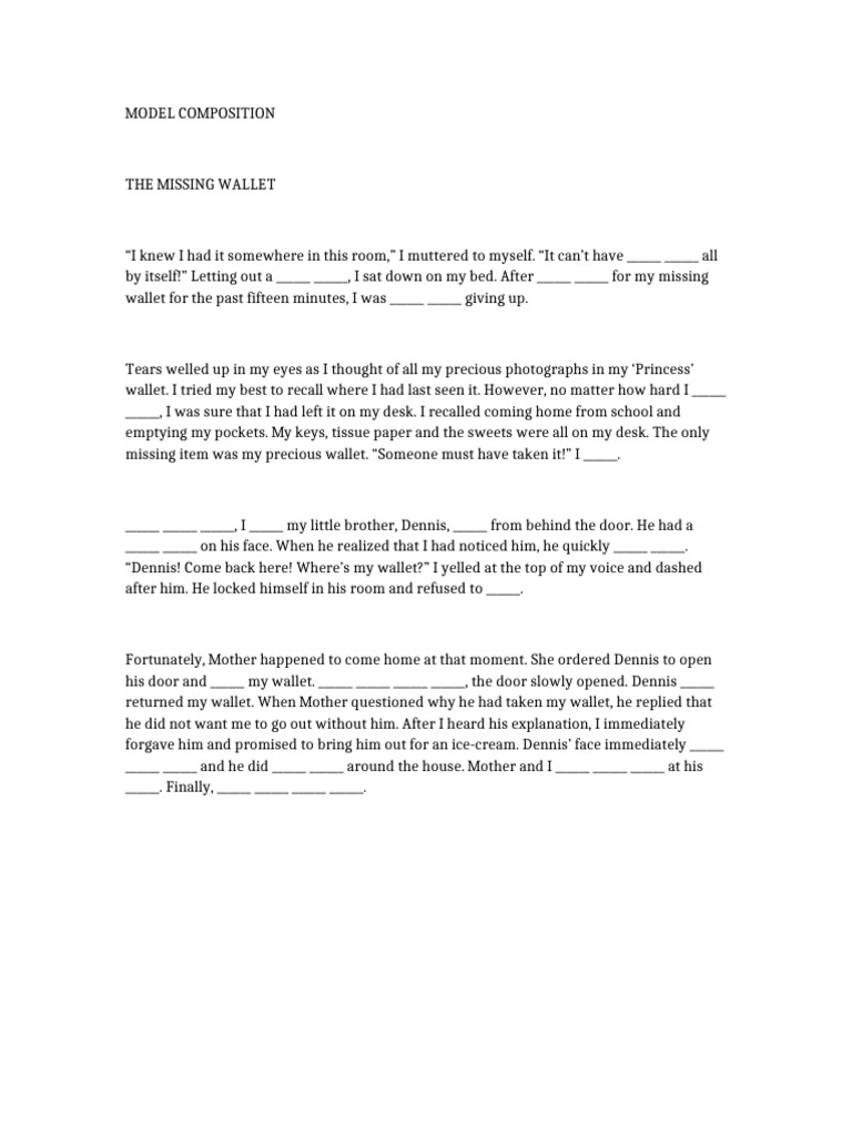 Missing Wallet Mystery Unveiled | PDF