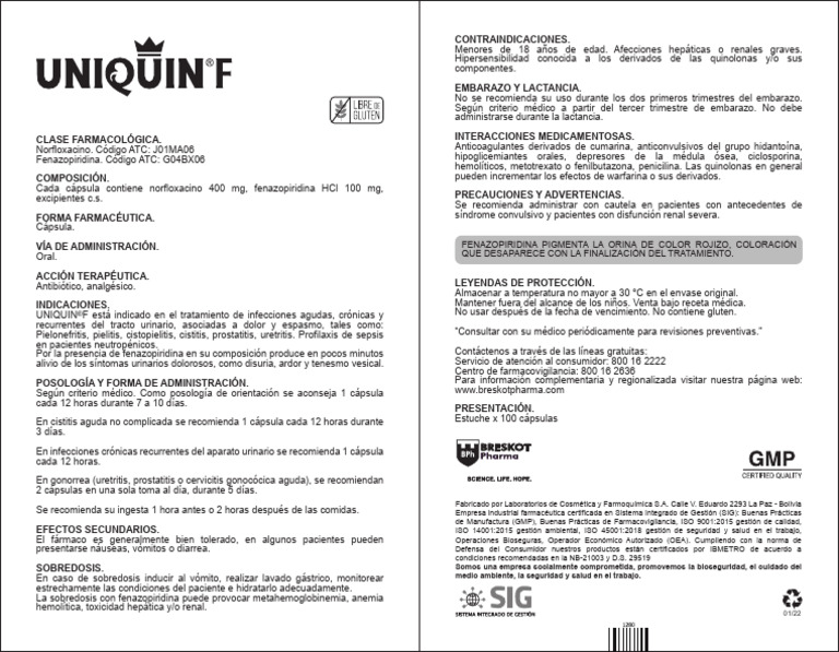 2i1l_uniquin f Inserto | PDF | Drogas | Especialidades Medicas