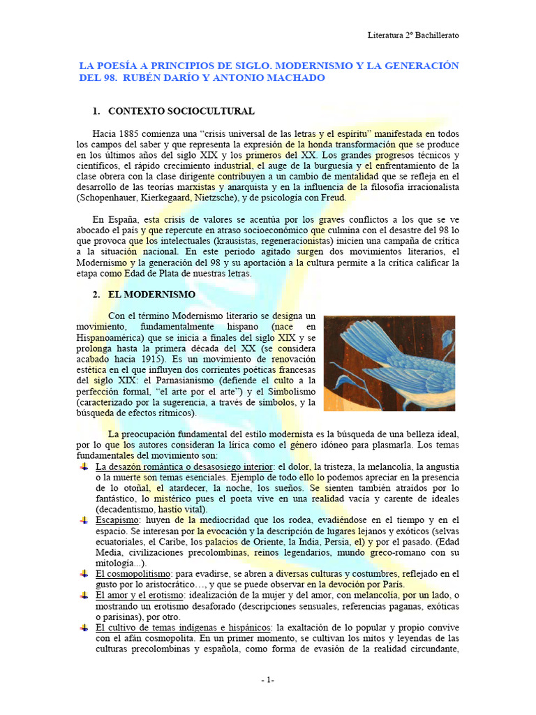 Modernismo 98 r.darío a.machado | PDF