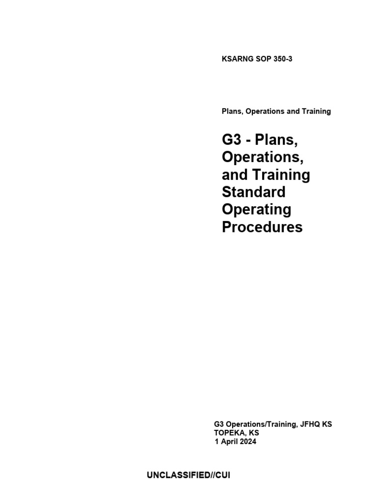 KSARNG SOP 350_3 G3_Plans Operations and Training SOP FY 24 revision ...