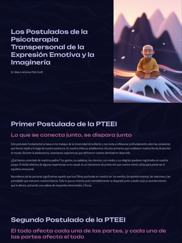 Los Postulados de La Psicoterapia Transpersonal de La Expresion Emotiva y La Imagineria[1] | PDF ...