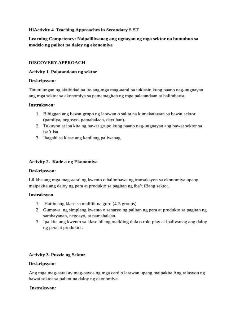 Geriane- Teaching Approaches in Secondary S.st | PDF