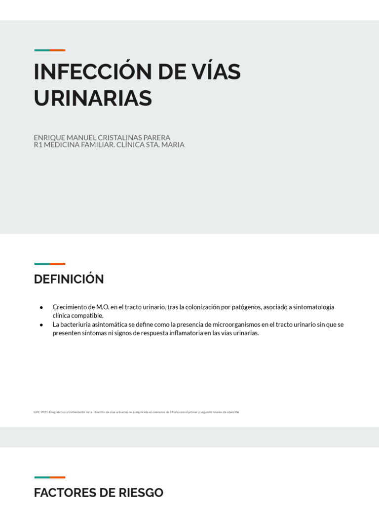 IVU Pediatría | PDF | Infección del tracto urinario | Enfermedades y ...