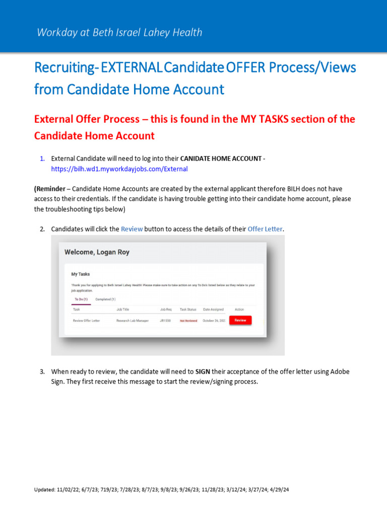 External Candidate Offer Process Guide | PDF