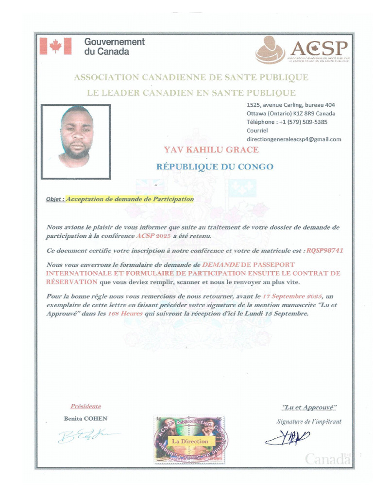 Acceptation de Participation | PDF