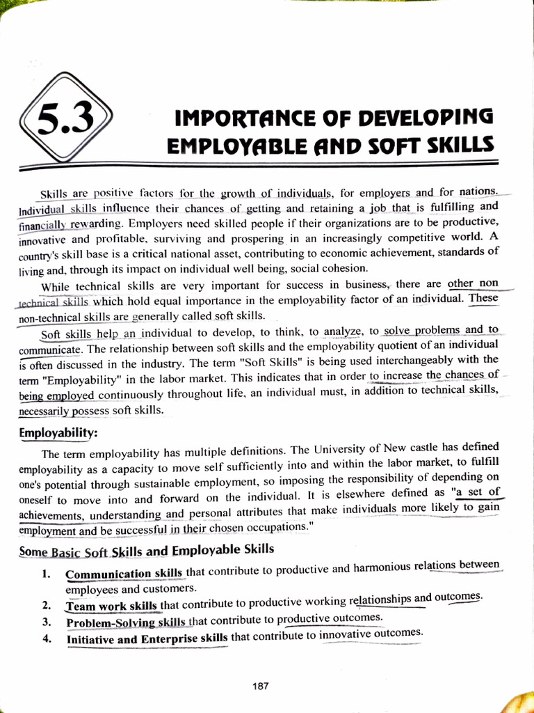 Importance of Soft Skills for Employability | PDF | Skill | Employment