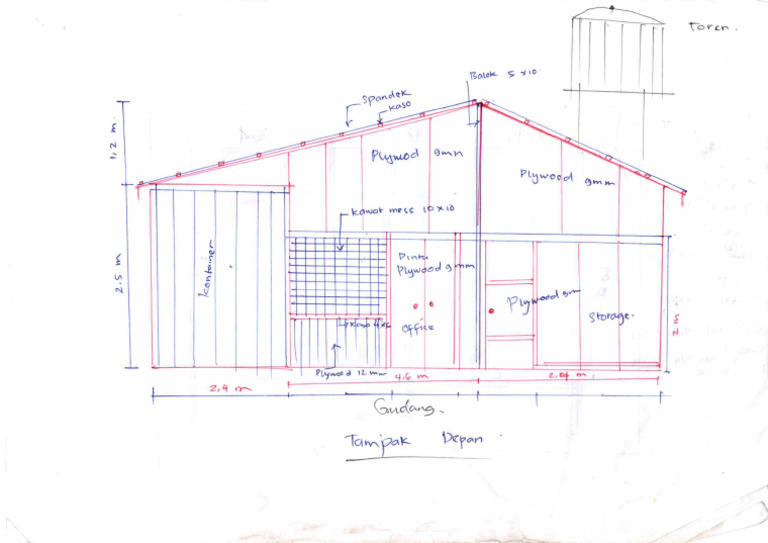 Sketsa Awal Site Office | PDF