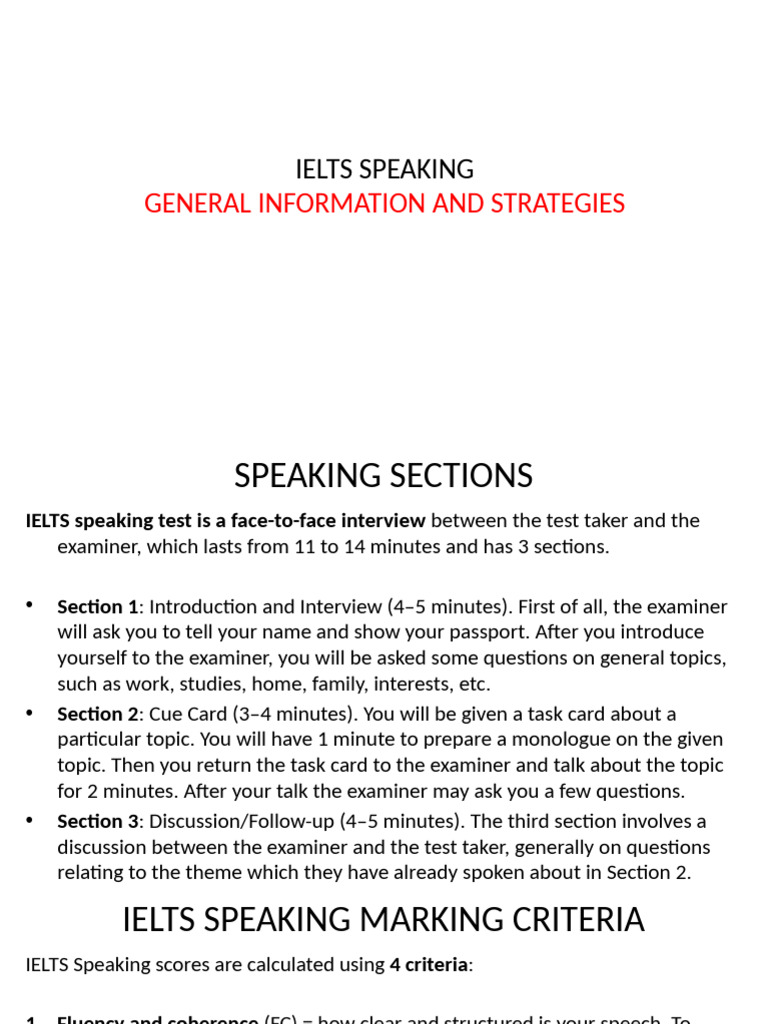 Ielts Speaking | PDF | Question | International English Language ...