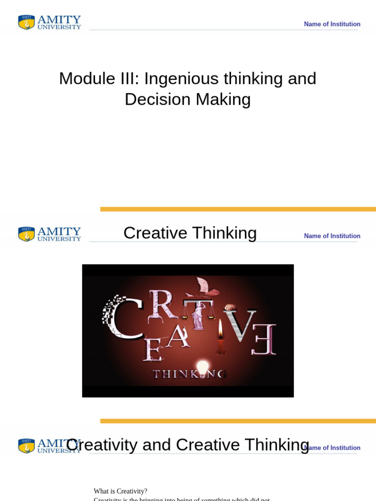 Module 3 | PDF | Thought | Creativity