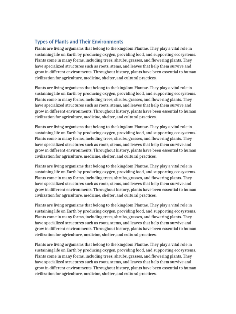 Plants Document 3 | PDF | Plants | Trees