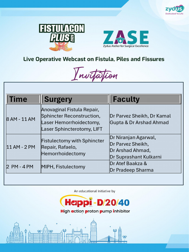ZASE Fistulacon Webcast Surgery Details | PDF