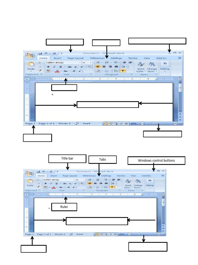 Word Window Components Revision Guide | PDF