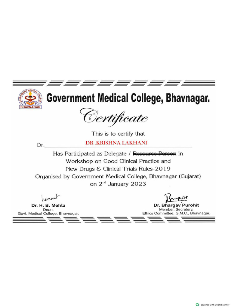 GCP Certificate Dr Krishna[220] | PDF