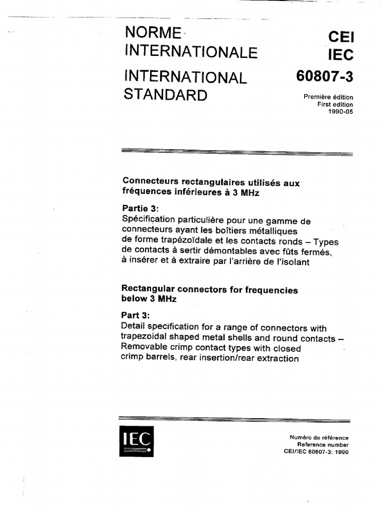 Iec 60807-3:1990 | PDF