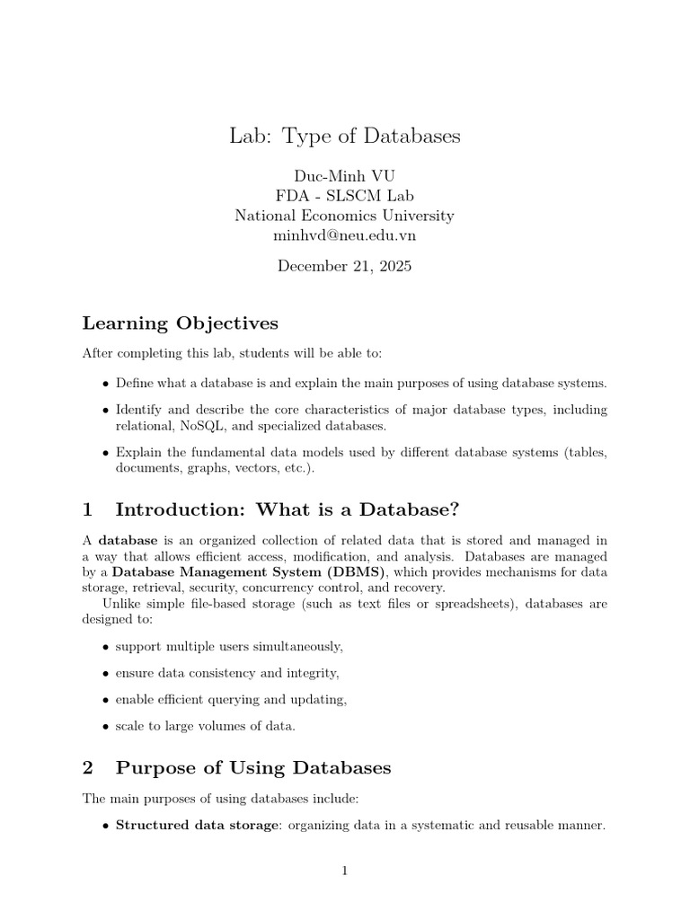 Types of Databases Explained | PDF | Databases | Relational Database