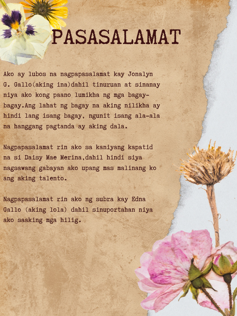 Colorful Vintage Dry Flower Thank You Letter A4 Document_20260115 ...