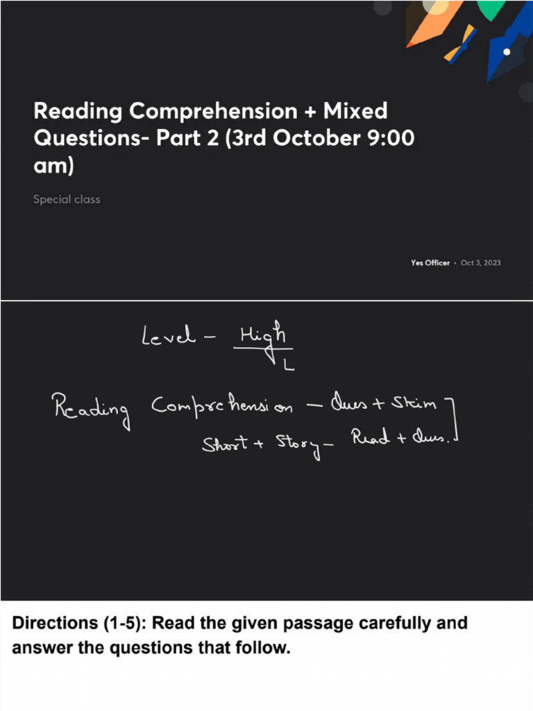 005 Chapter 1 Reading Comprehension Basic To Advance Readin | PDF