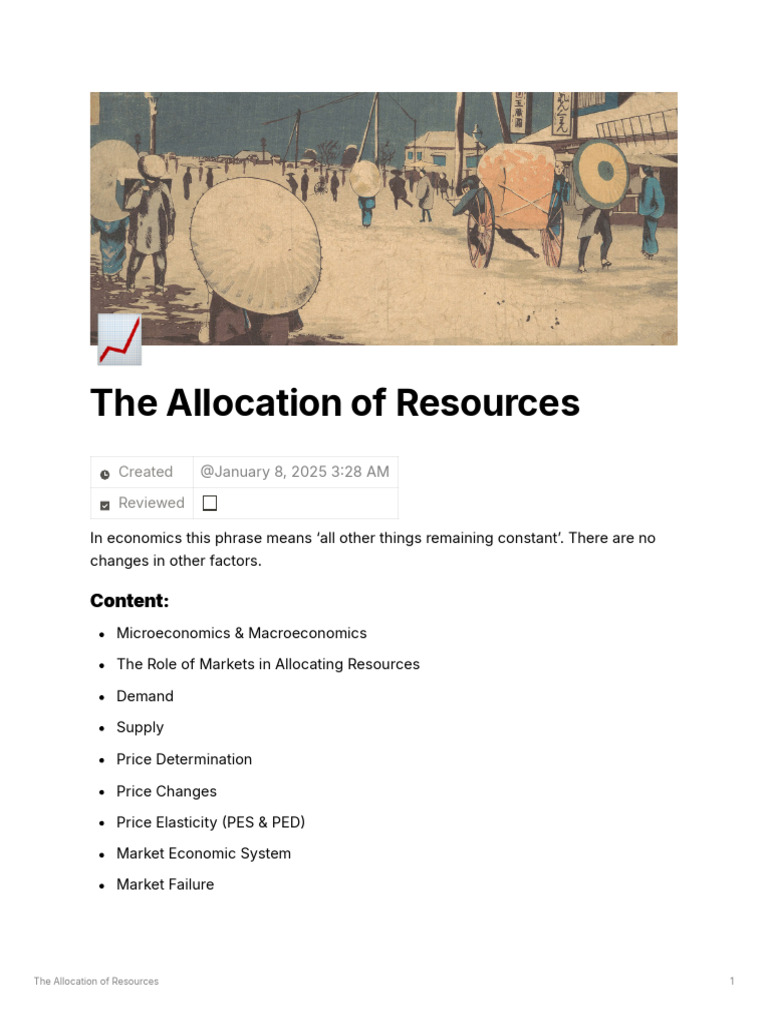 The Allocation of Resources | PDF | Elasticity (Economics) | Microeconomics