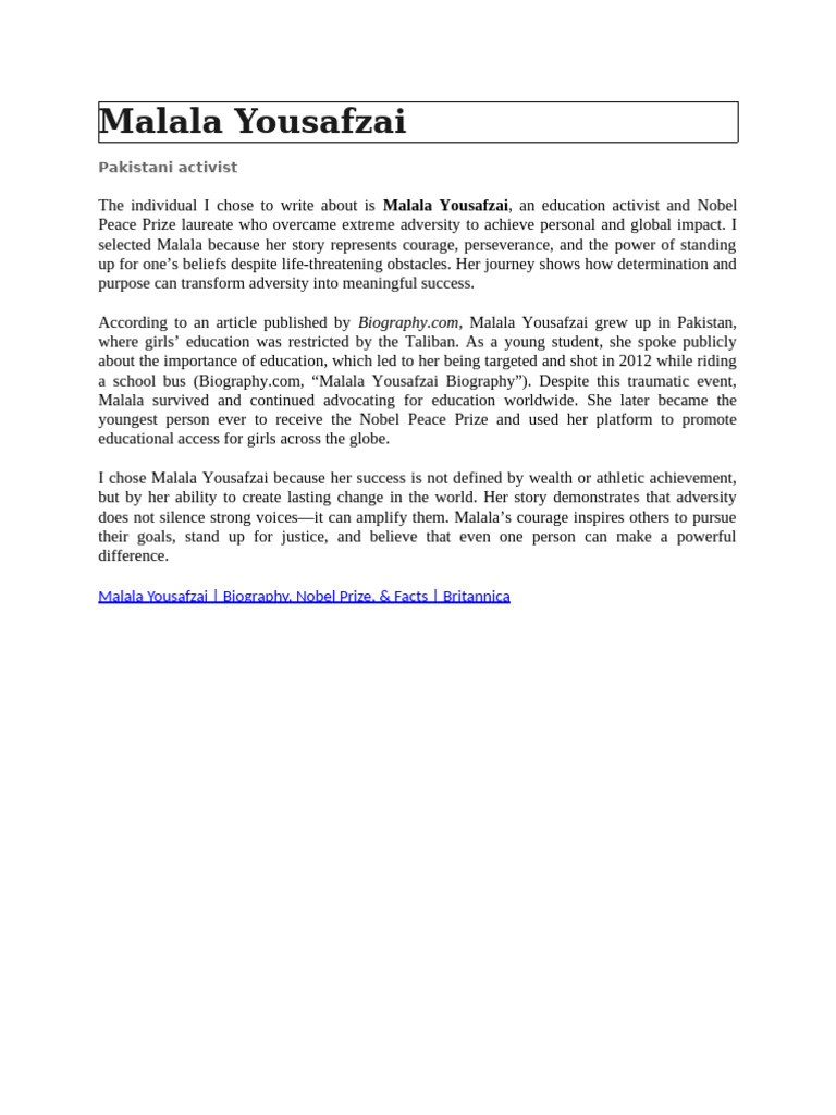 Malala Yousafzai | PDF