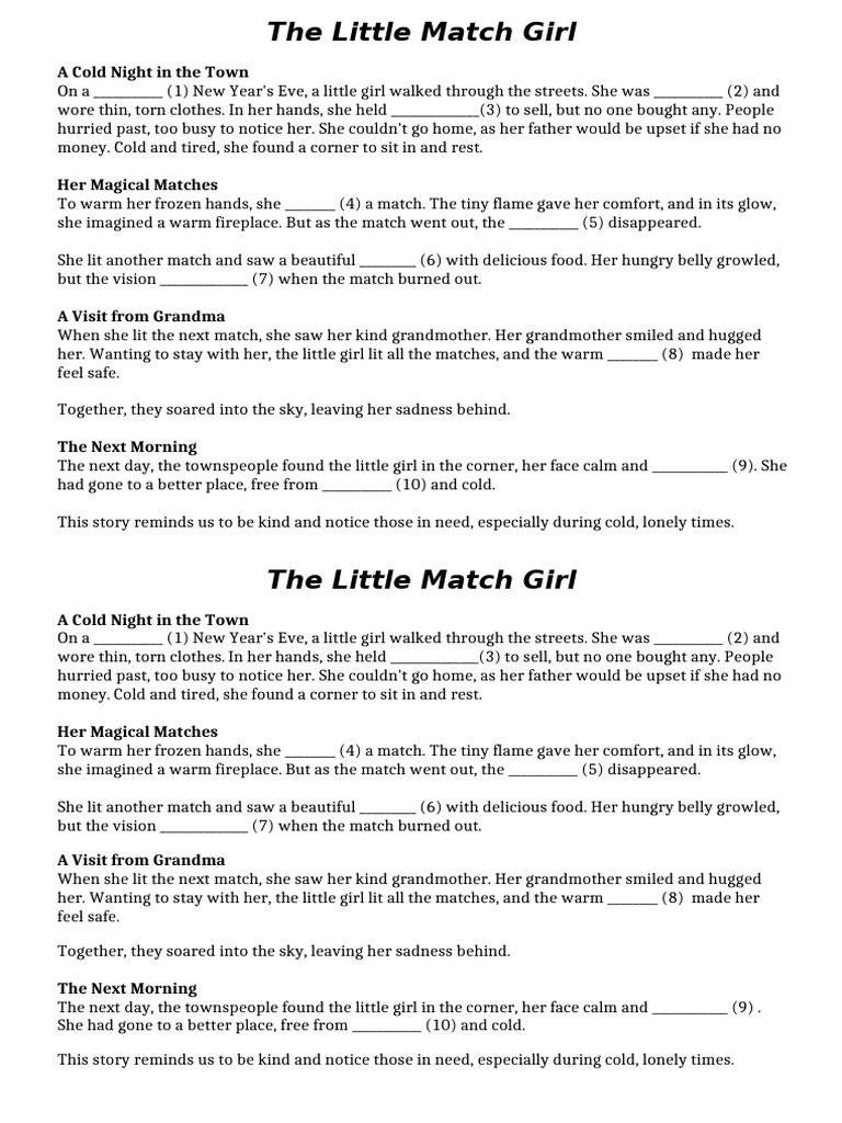 The Little Match Girl | PDF