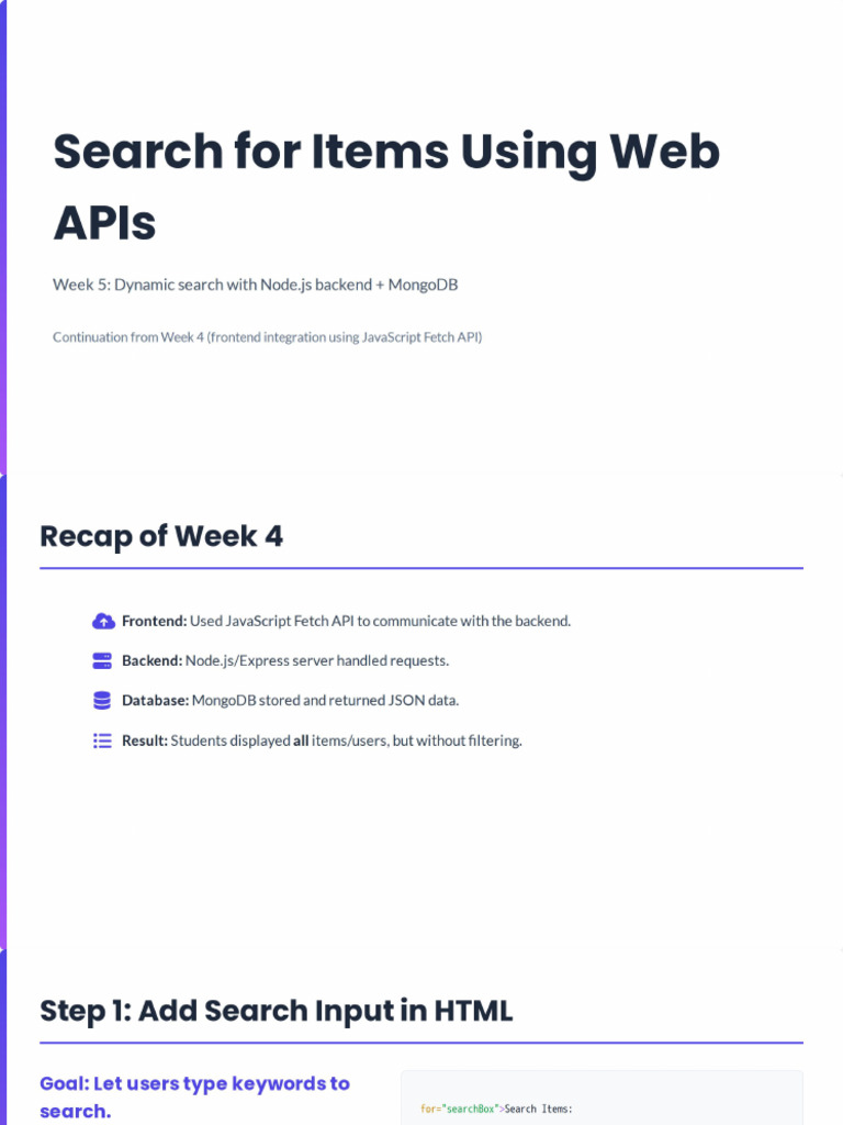 Week 5 - Search and Data Retrieval (Light) | PDF