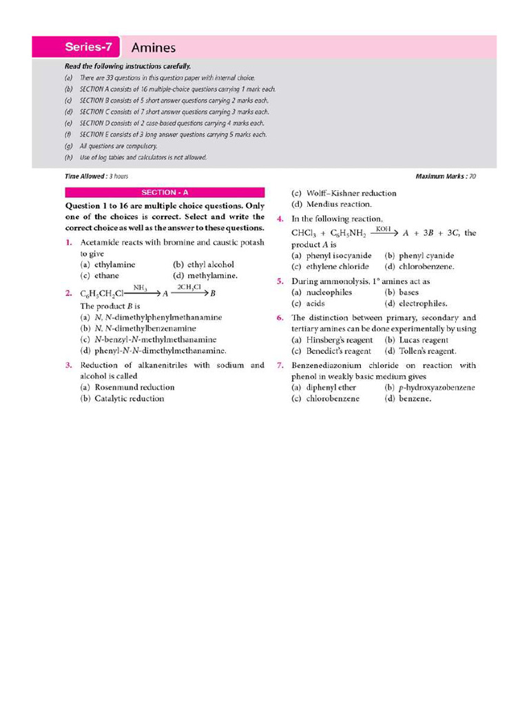 2025 Amines 3hrs Practice Paper | PDF