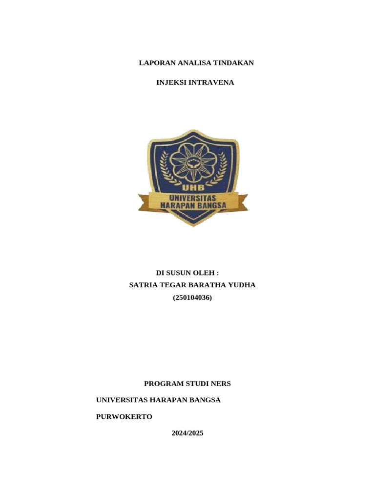 Analisa Tindakan Injeksi Intravena | PDF