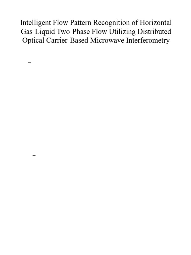 Gas-Liquid Flow Pattern Recognition Method | PDF | Optics | Physical ...