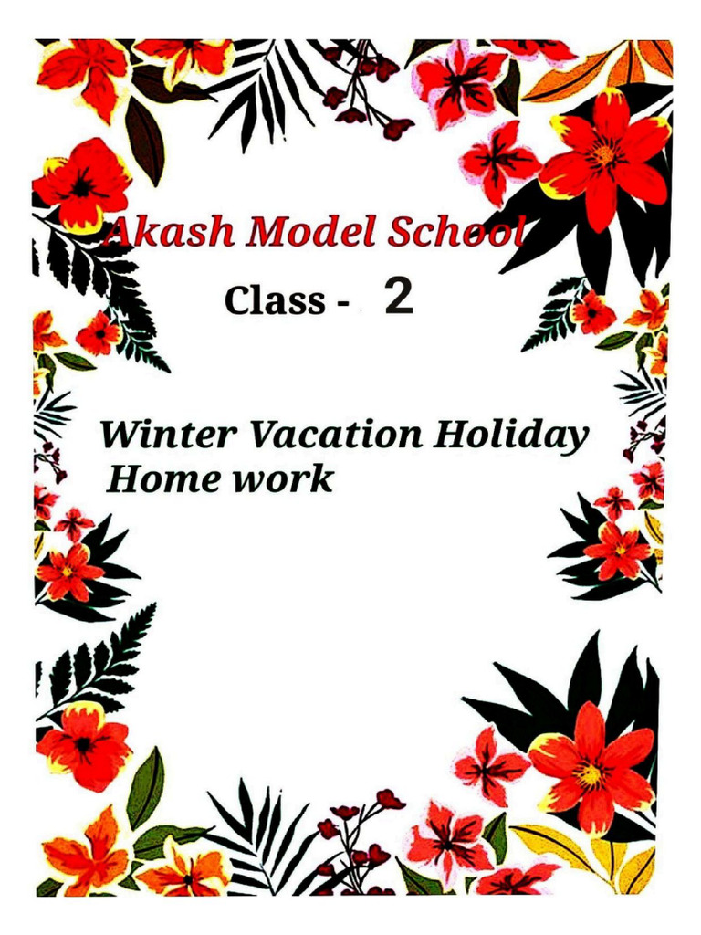 Class 2 (Winter Vacation Holiday Homework) | PDF