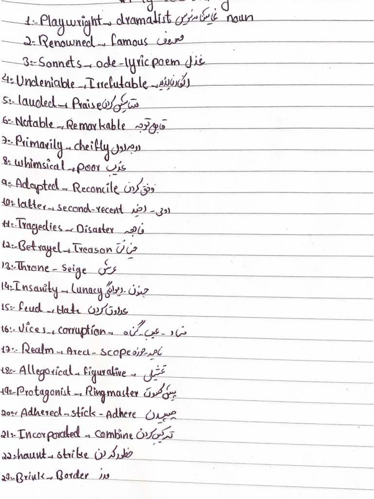 My Vocabulary | PDF