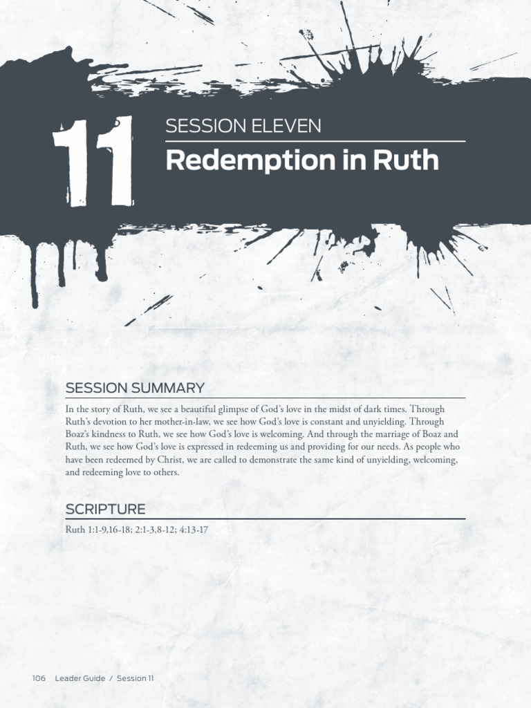 RedemptioninRuth LeaderGuide | PDF | Ruth (Biblical Figure)