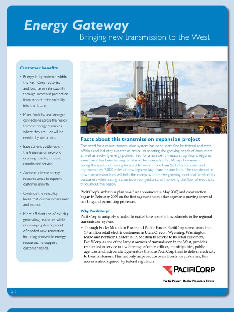 Energy Gateway: Bringing New Transmission To The West | PDF | Electric ...