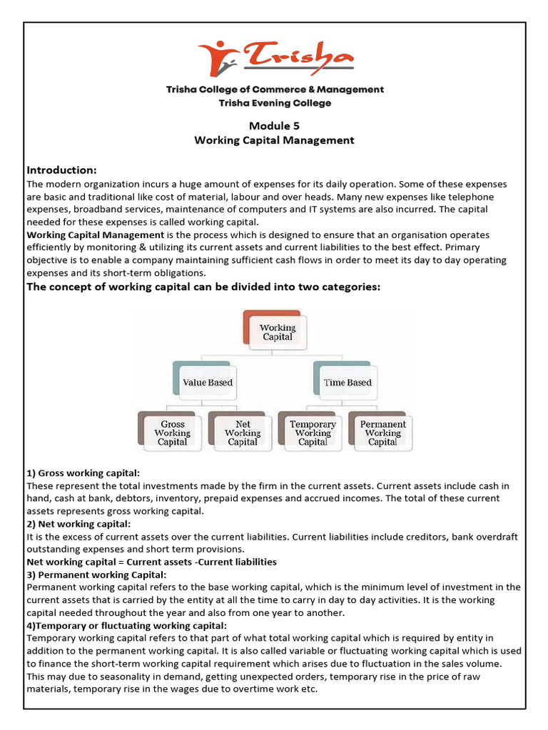 Working Capital Management Explained | PDF | Working Capital | Cost Of ...