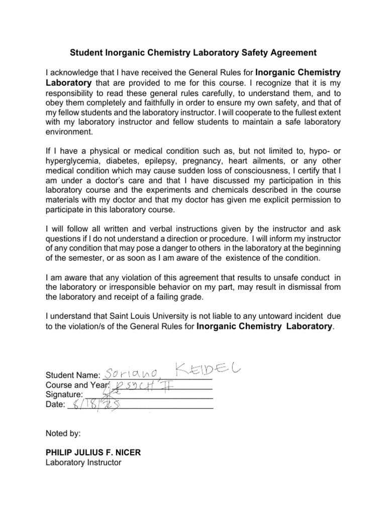 Safety Agreement | PDF