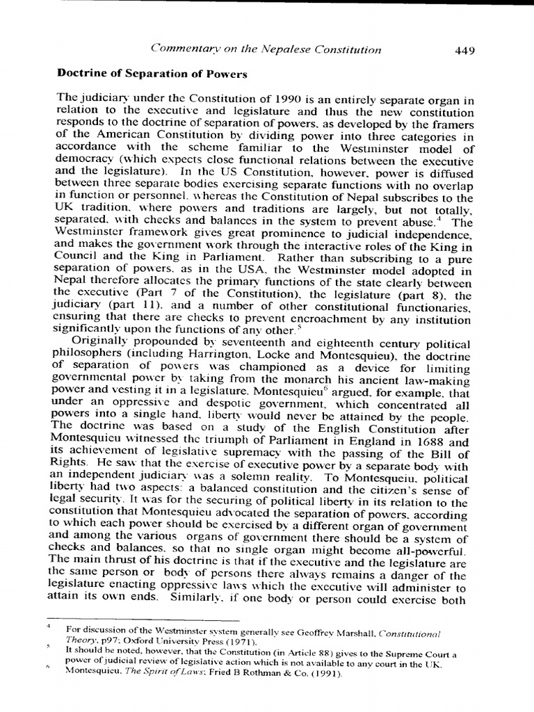 Separation of Power-1 | PDF | Separation Of Powers | Constitution