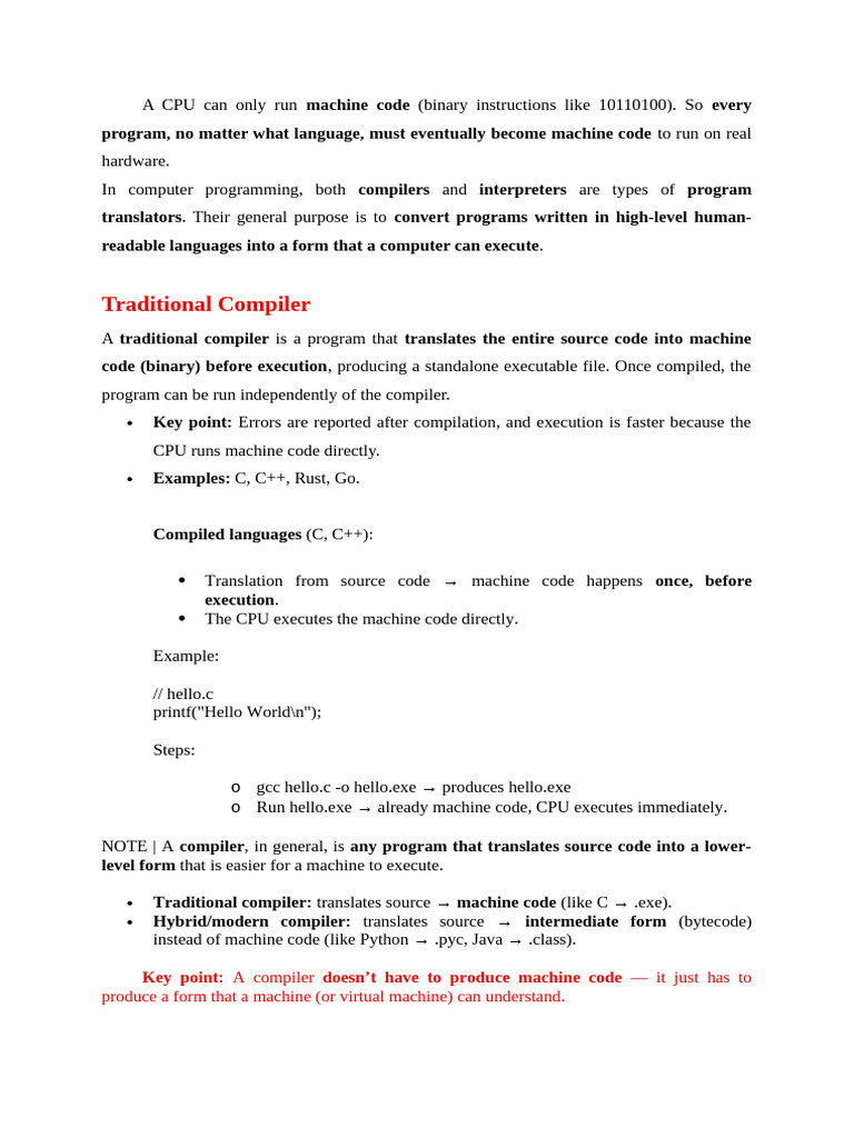 Compiler vs Interpreter: Key Differences | PDF | Compiler | Computer ...